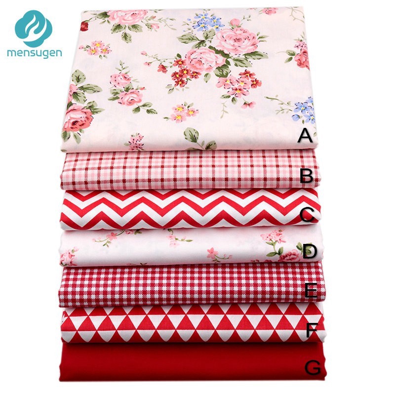 100% Cotton Fabric,Kain DIY Cotton Cloth,Kain Cotton (Red Series ...