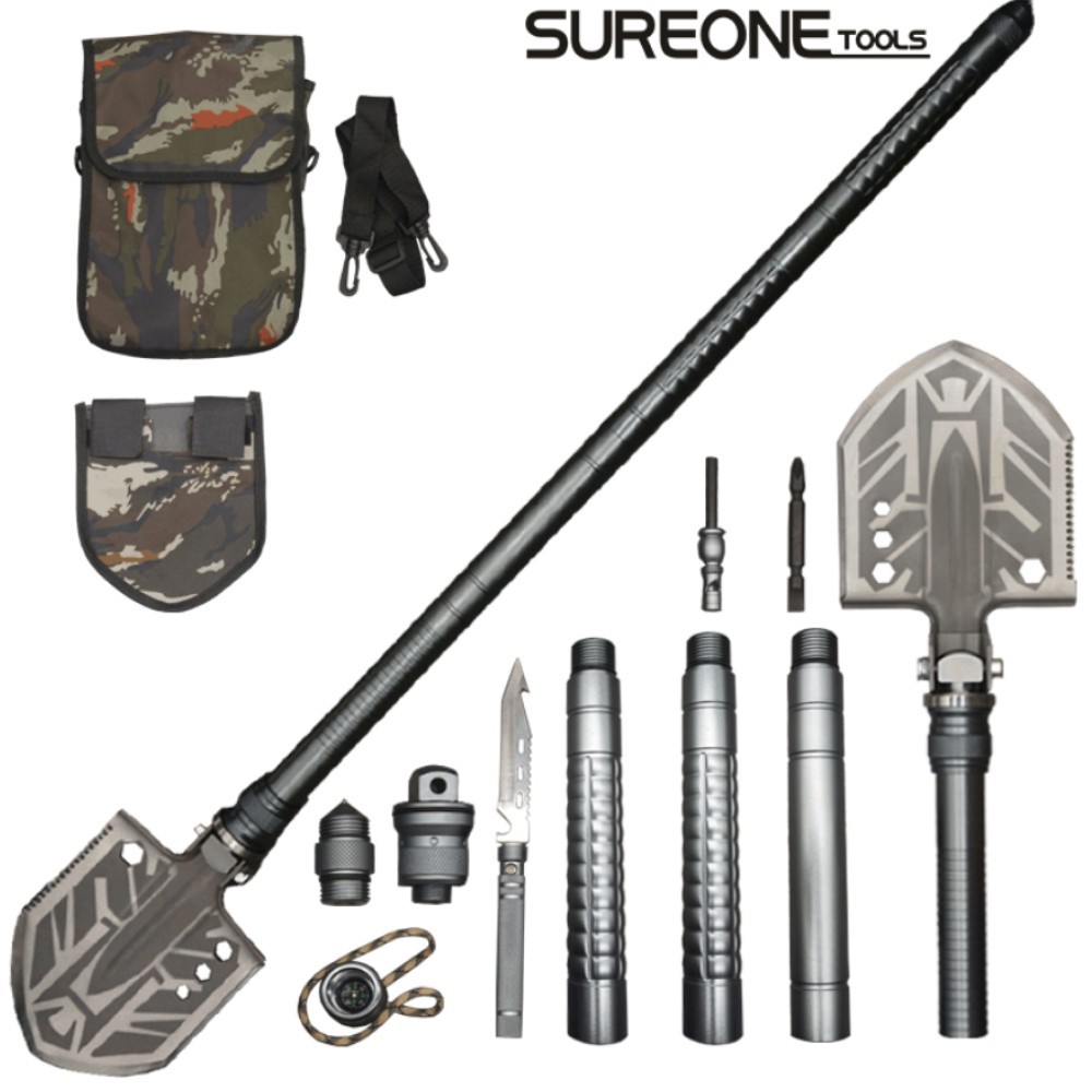 1 Meter Folding Shovel Military Survival Multi Spade Portable Tactical ...