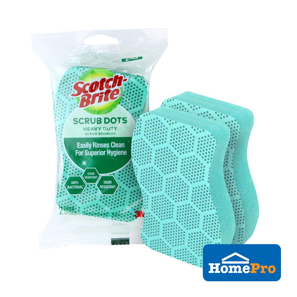 SCOTCH BRITE Scrub Dots Heavy Duty 2Pcs Blue | Shopee Malaysia