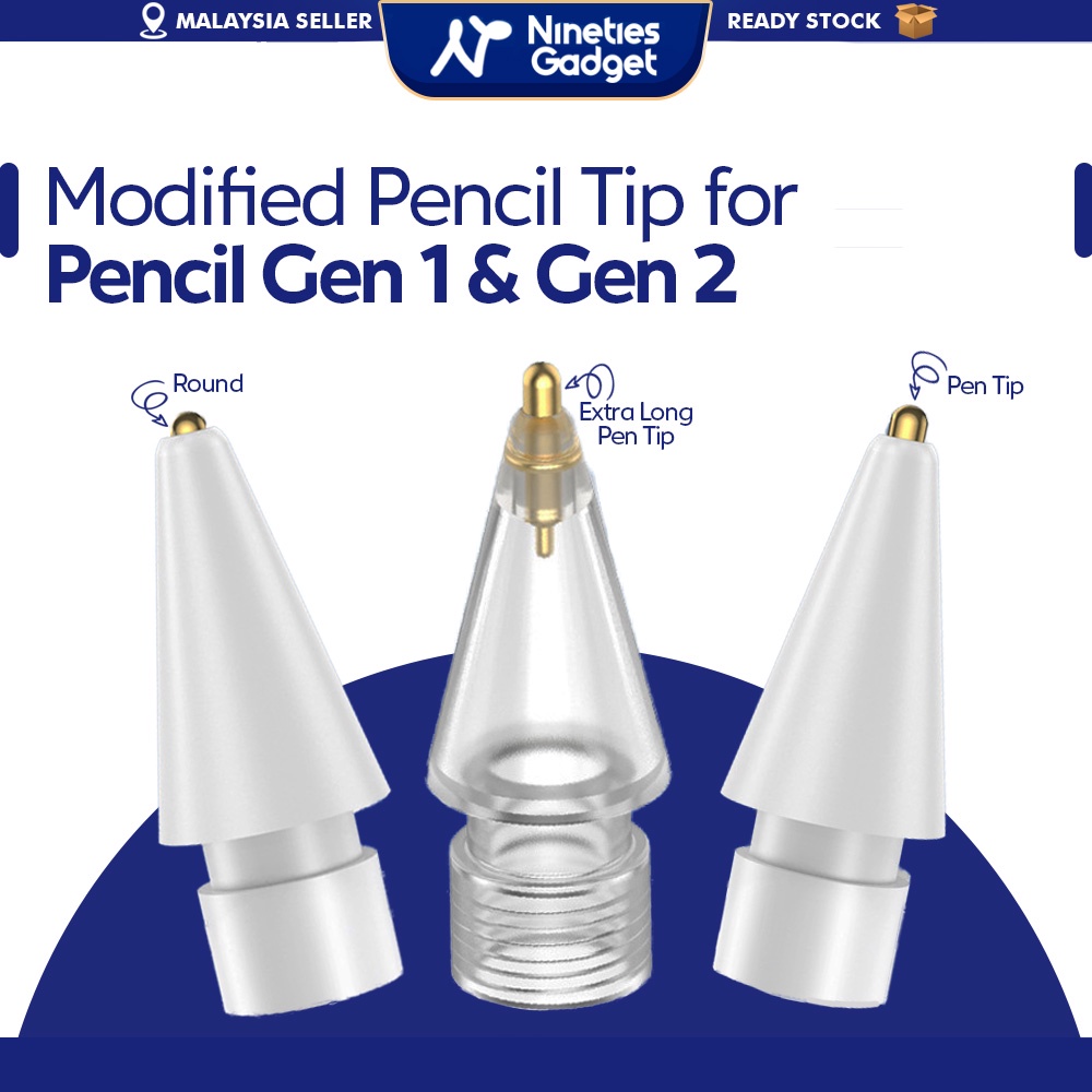 Modified & Replacement Tip for iPad Pencil 1/2 Generation 1st 2nd Pen ...