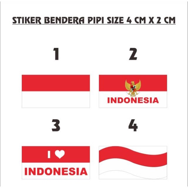 MERAH PUTIH Red And White Flag Sticker | Shopee Malaysia