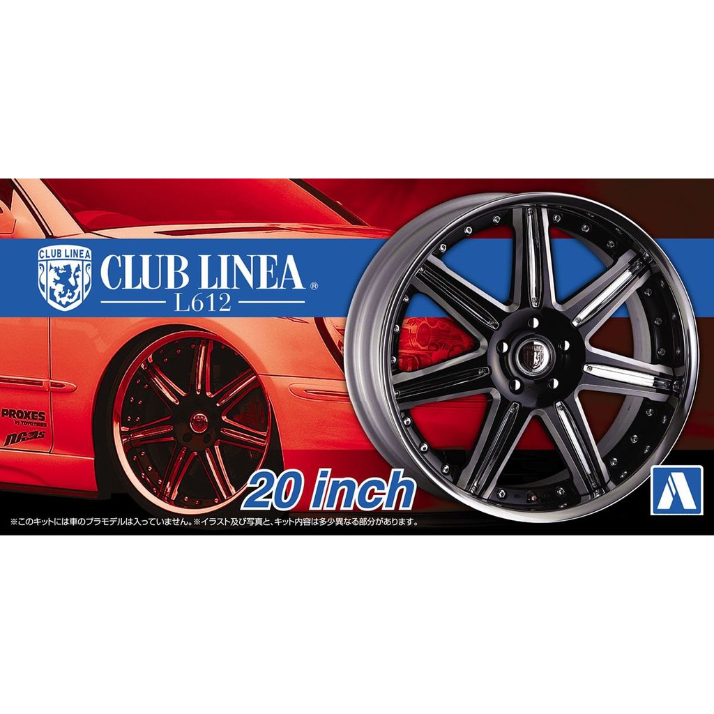 Car Model 1/24 Aoshima 20 Inch Wheel - Club Linea L612 Plamo Modelkit ...