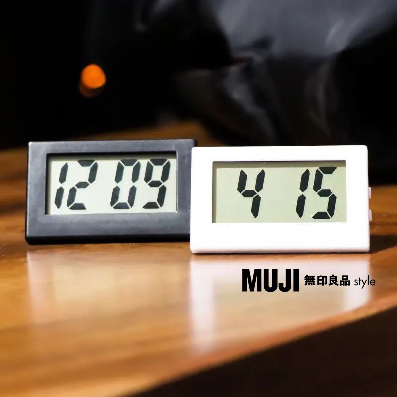 muji StockReady🇲🇾Muji Style Mini LCD Indoor Clock (with Battery ...