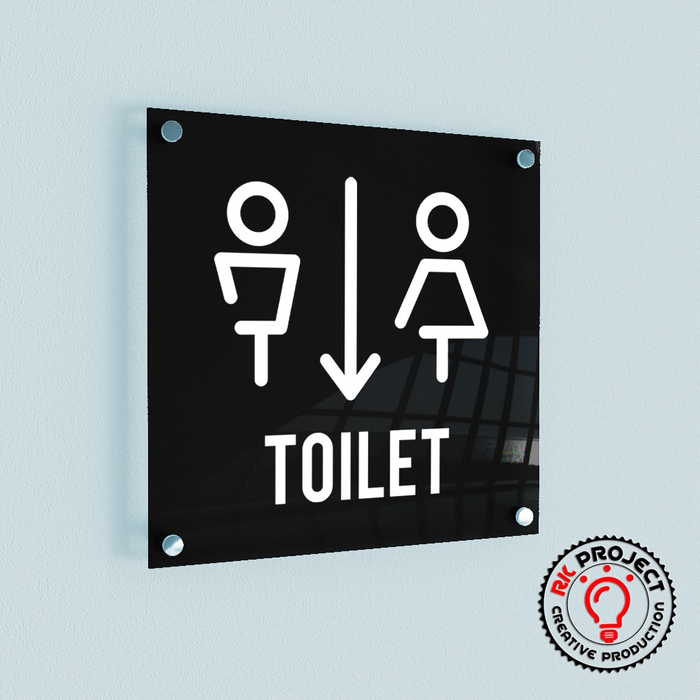 Acrylic TOILET SIGN BOARD ACRYLIC | Shopee Malaysia