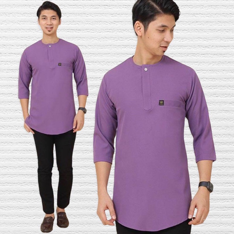 Kurta Adam . Kurta Teluk Belanga Lengan Tiga Suku . Kurta Moden Slimfit ...