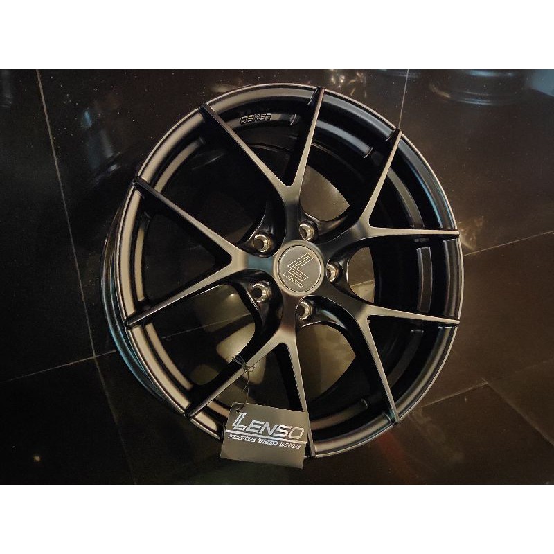 NEW RIM ORIGINAL LENSO JAGER DYNA 15 16 17 4X100 4X114.3 5X112 5X114.3 SATIN BLACK | Shopee Malaysia