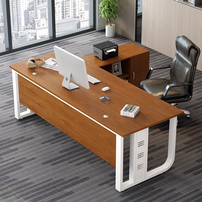 Simple and modern boss table president table single supervisor manager ...