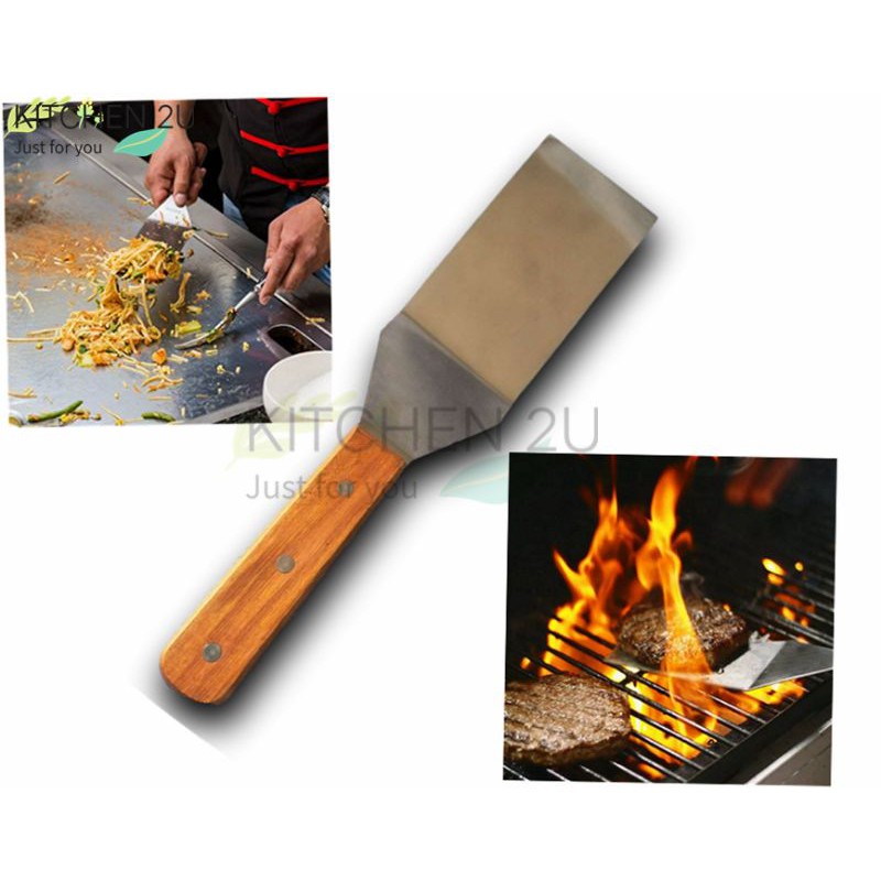 Stainless steel teppanyaki special shovel spade flat mouth shovel ...