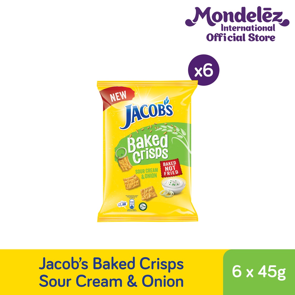 [Bundle of 6] Jacob's Baked Crisps Biscuits Small Pack - Original/Sour ...