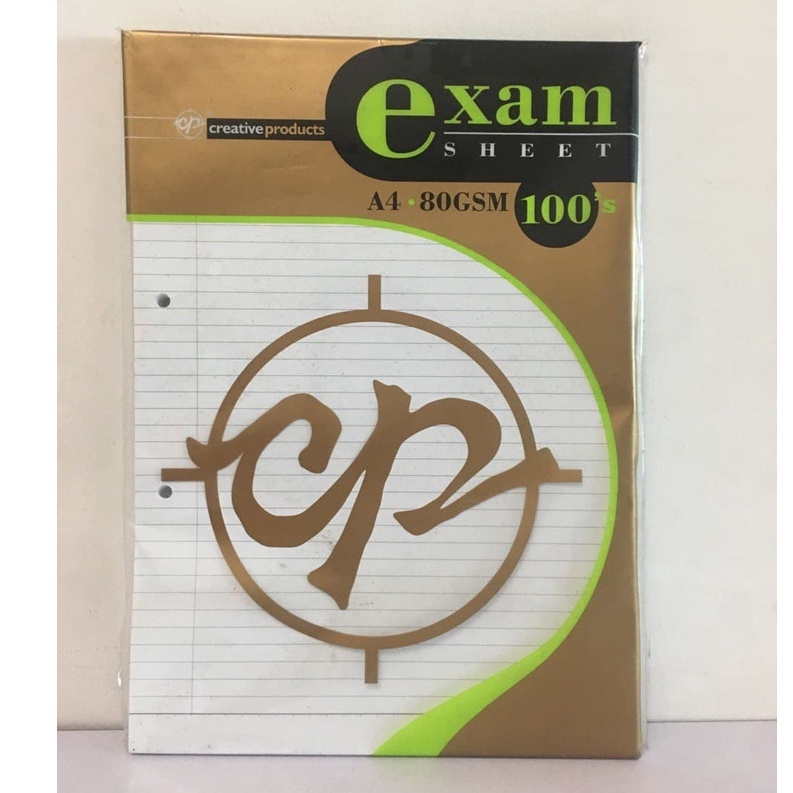 EXAM SHEET / PAD A4 80GSM 100SHEET | Shopee Malaysia
