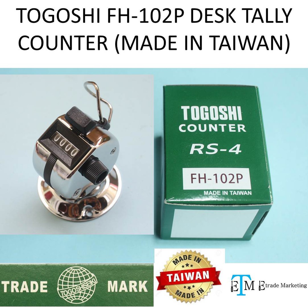 TOGOSHI FH-102P DESK TALLY COUNTER (MADE IN TAIWAN) | Shopee Malaysia