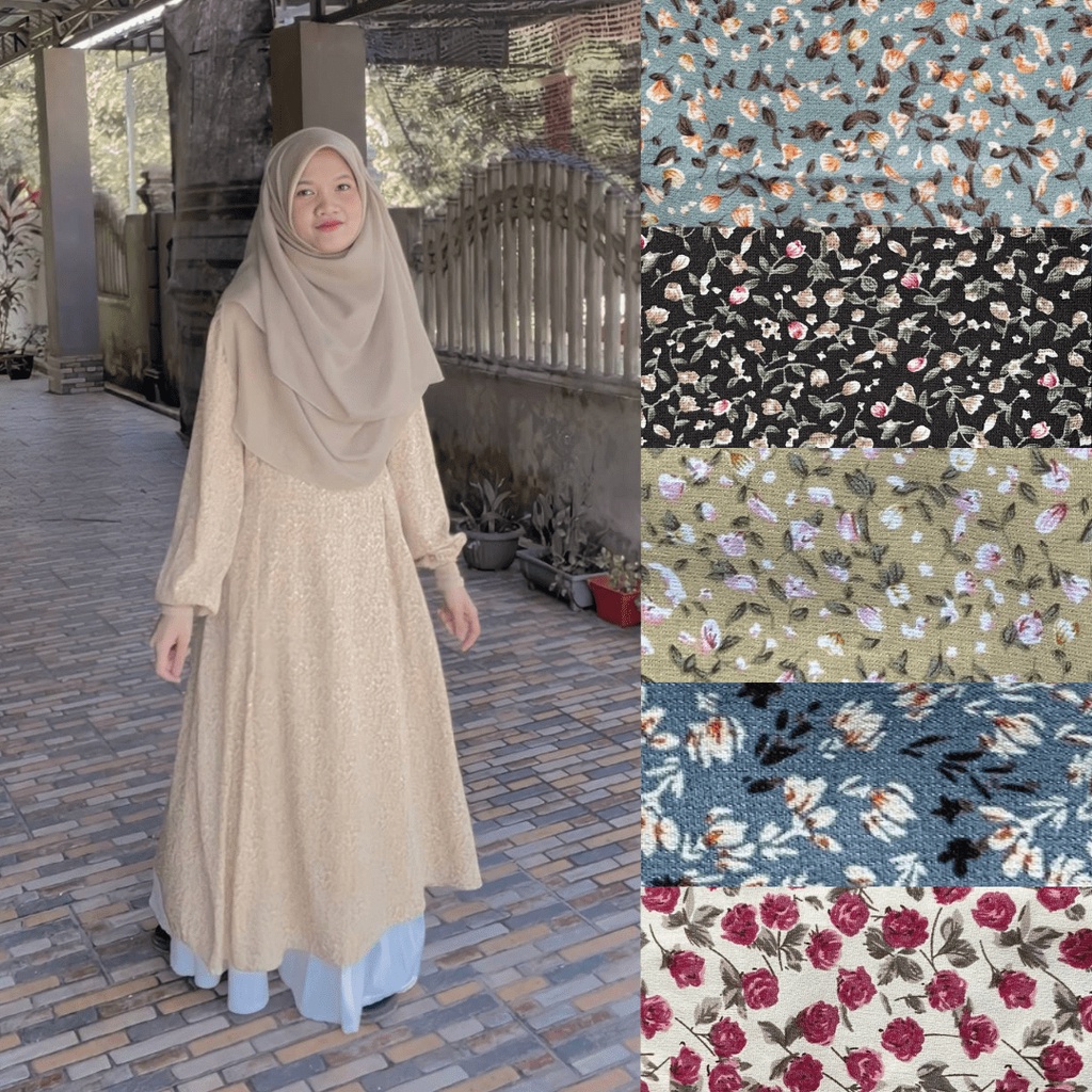 [CLEARANCE] SOFFAWA RAYA COLLECTION FLORAL CHIFFON MIDI DRESS BUNGA ...