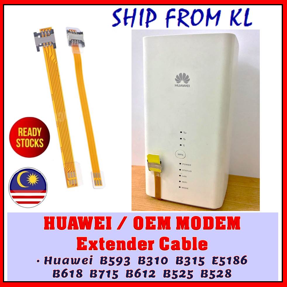 Micro Reverse SIM to SIM Feeder Reader Card Signal Extender Cable Huawei B593 B310 B315 E5186 ...