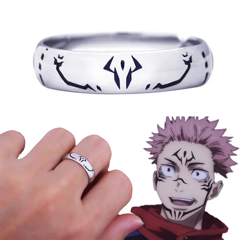 Anime Jujutsu Kaisen Ryomen Sukuna Itadori Yuji Ring Cosplay Metal ...