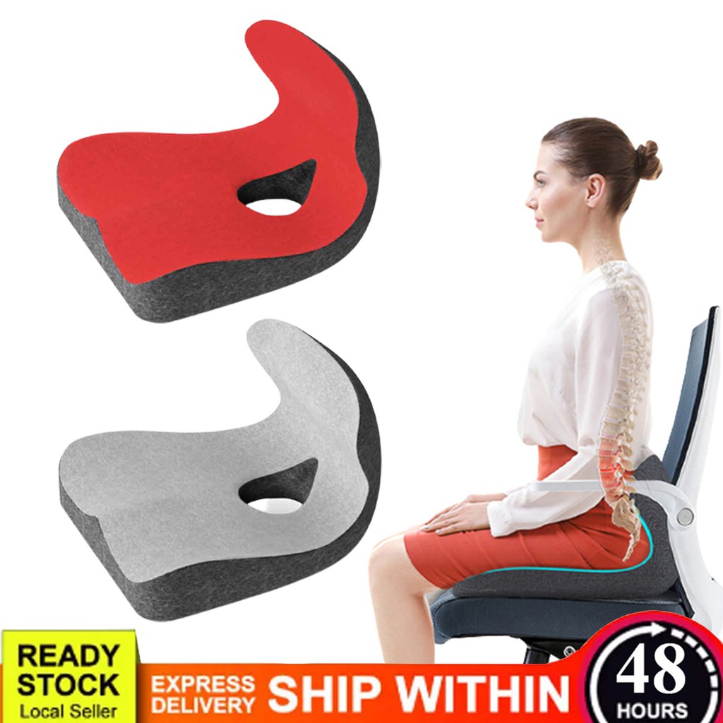 L Shape Lower Back Support Memory Foam Cushion Orthopedic Coccyx Spine ...