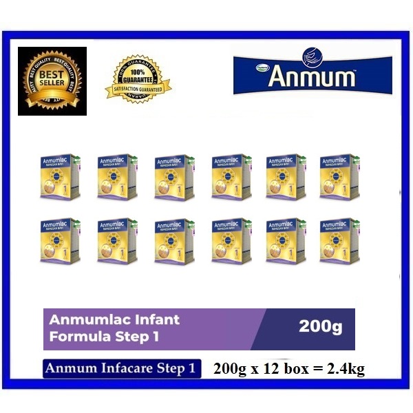 Anmumlac Anmum Step 1 Anmum Infacare Step 1 200g x 12 Box =2.4kg EXP 12 ...