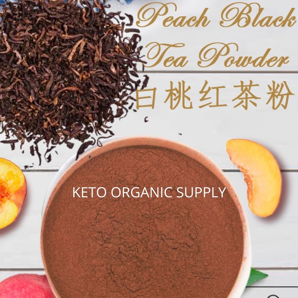 Peach Black Tea Powder 白桃红茶粉 ☕ instant 100% water soluble 速溶茶粉 green ...