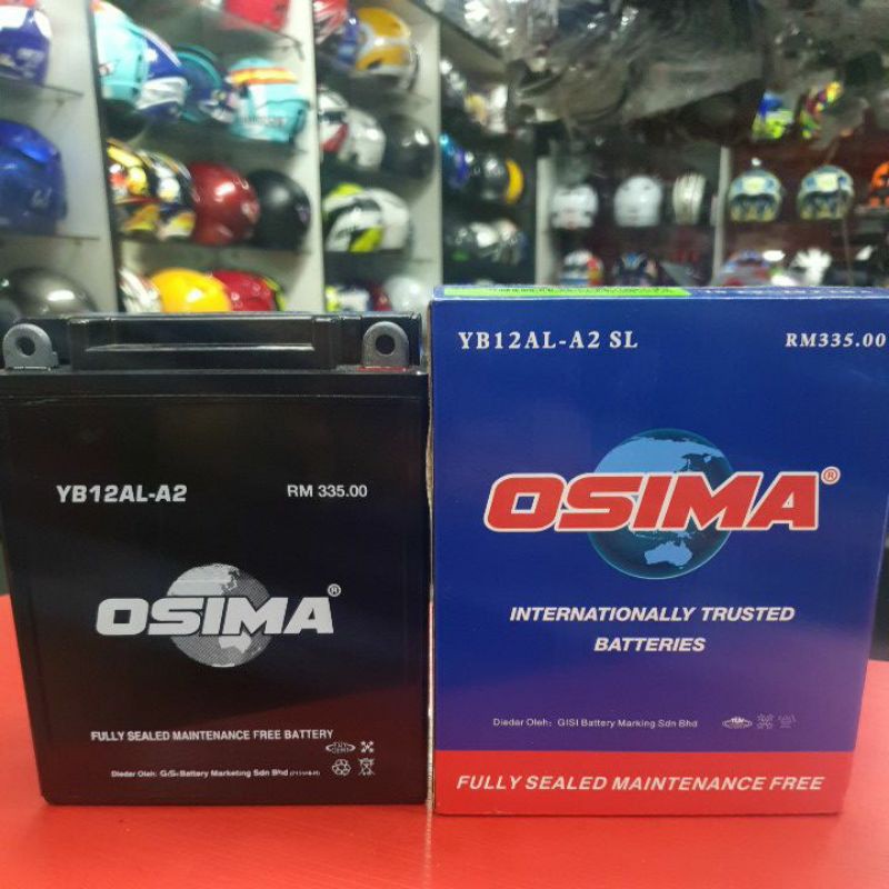 BATTERY OSIMA YB12AL-A2 SEALED MAINTENANCE FREE ( VIRAGO 535/VULCAN 500 ...