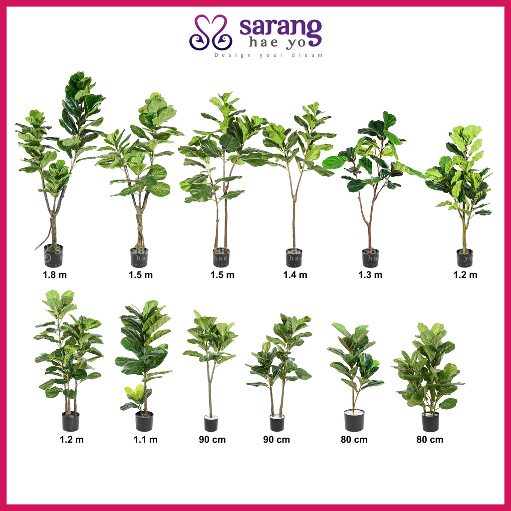 Fiddle Fig Tree / Artificial Plant / Pokok Ketapang / Hiasan Rumah Home ...