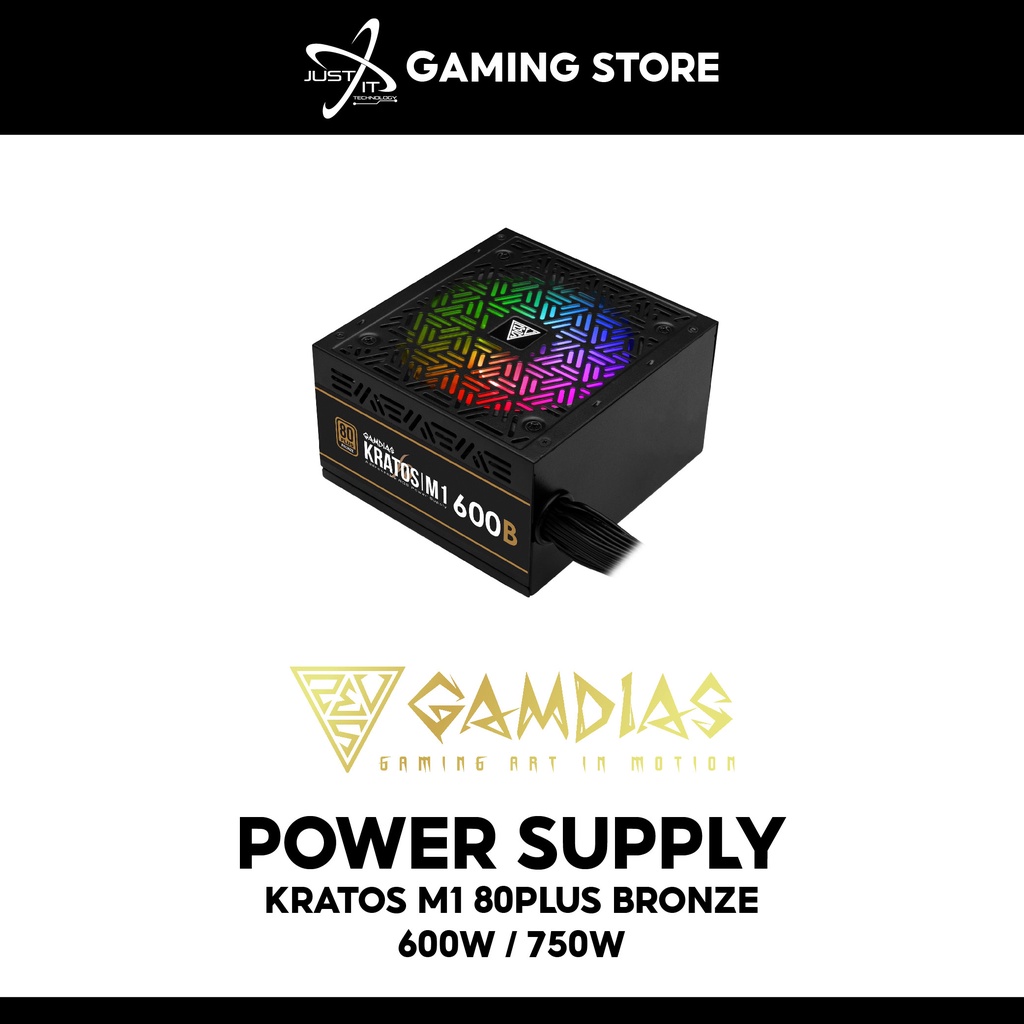 Gamdias Kratos M1 Power Supply 80 Plus Bronze 600w 750w Shopee