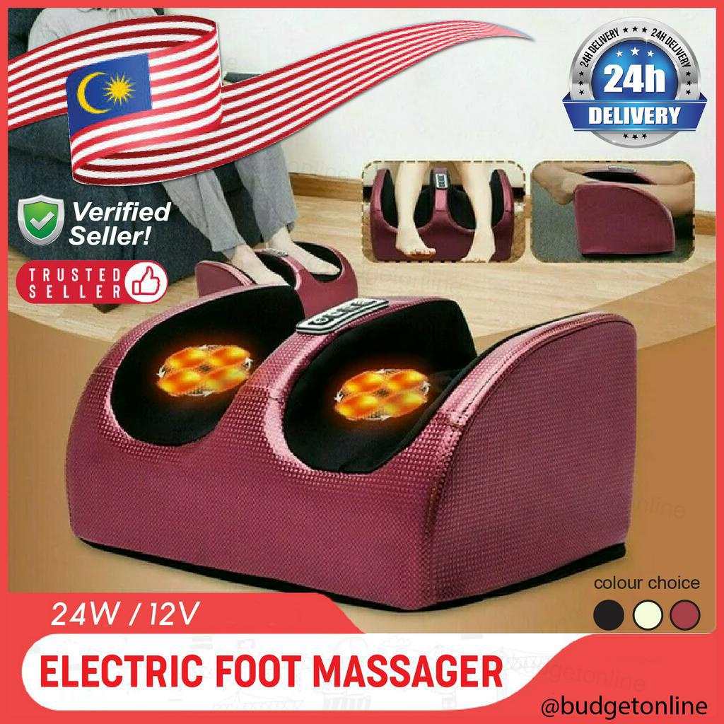 Electric Foot Massager Adjustable Modes Heating Therapy Muscle ...