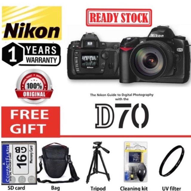 Nikon DSLR D70 28-80mm kit lens full combo set original 1 years ...