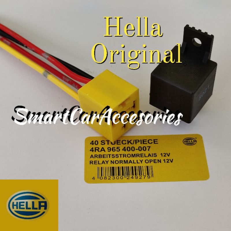 Original Hella Hela Relay Relay Relay 4 pin leg 12v 12volt 30A light ...