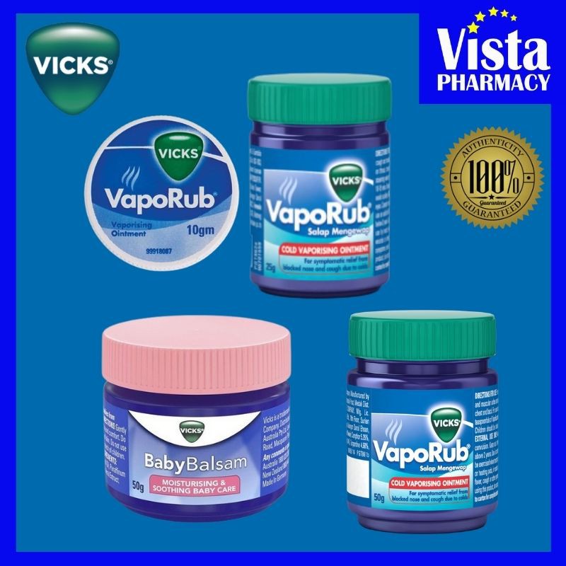 [Exp: 01/2026] Vicks VapoRub & Baby Balsam (10g/25g/50g/100g) | Shopee ...