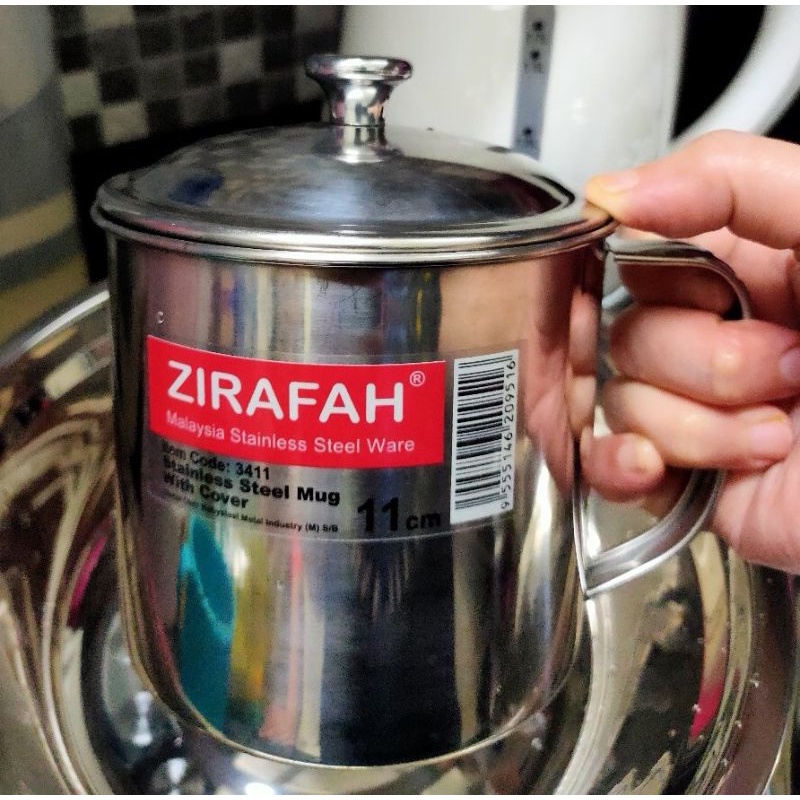 Zirafah Stainless Steel Mug with Cover/304 Kole Besi Tahan Karat dengan ...