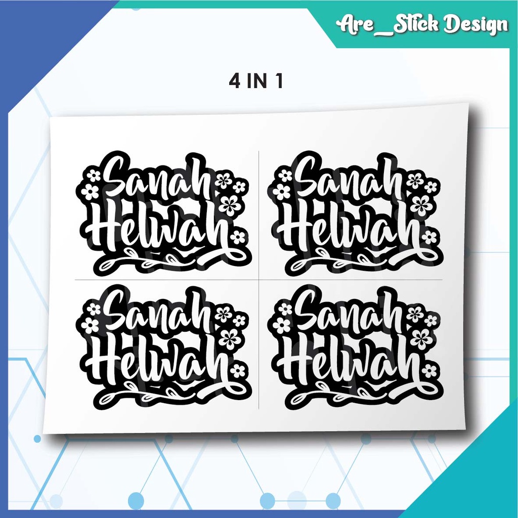 STICKER SANAH HELWAH [4in1/2in1/A4] Dalam Saiz A4 [code: SH04] | Shopee ...