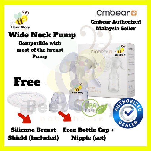 Cmbear Wide Neck Manual Breast Pump Breastpump Breast Pump Manual Pump ...