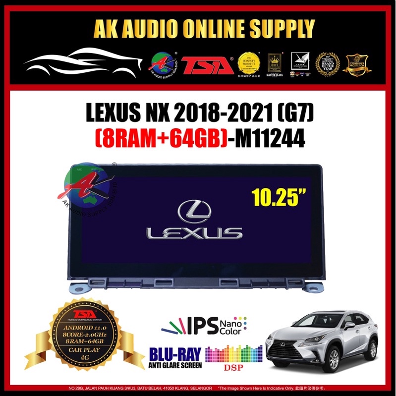 Lexus NX (G7) 2018 - 2021 [ 8Ram + 64GB ] Blu-Ray Anti Glare Screen 10. ...