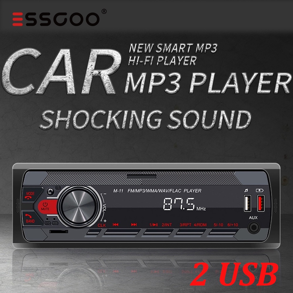 ESSGOO 1 Din Car Radio APP control Smart Voice Control Bluetooth Car Stereo FM Radio Audio ...
