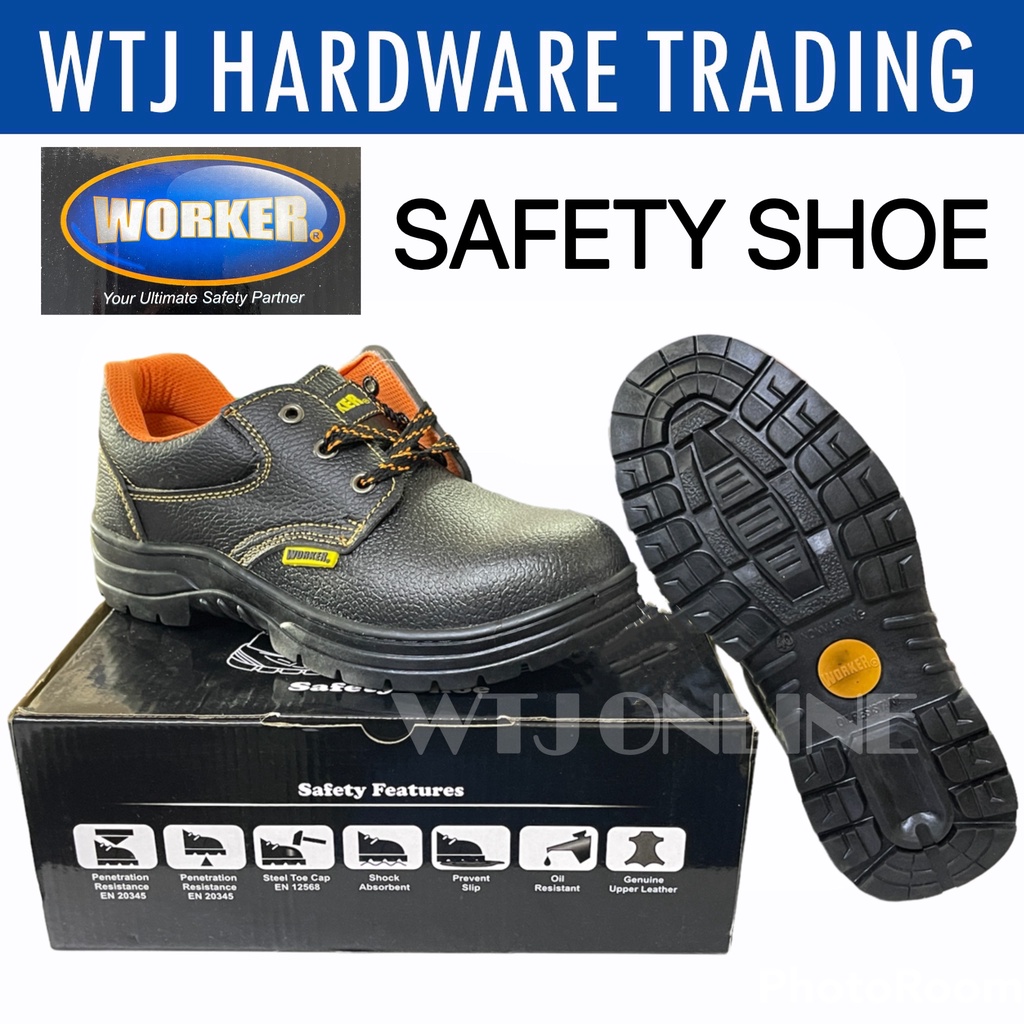 WORKER Safety Shoes LOW CUT | KASUT SAFETY LOW CUT | Steel Toe Safety ...