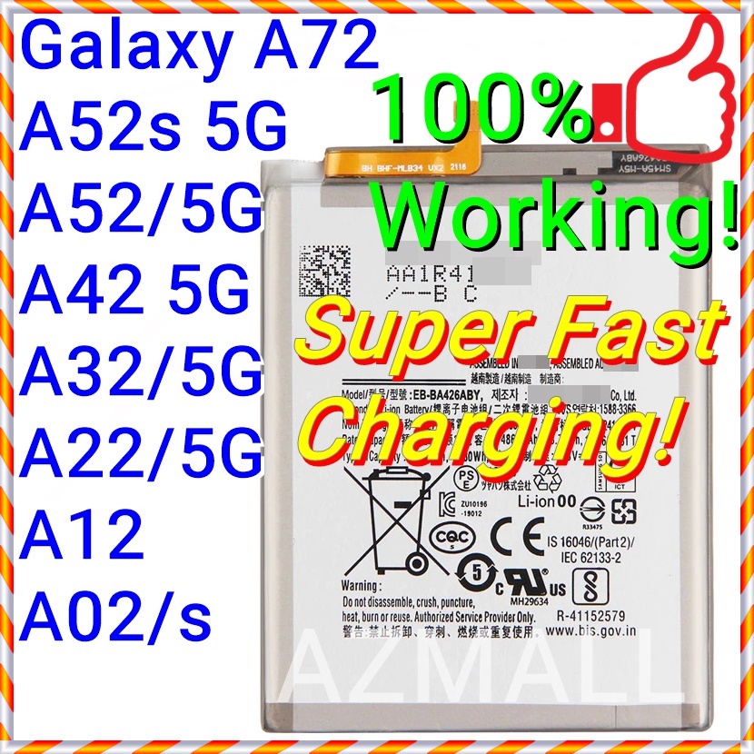 (Super Fast Charging) NEW ORI Stable Battery SAM(SUNG) Galaxy A72 A52s ...