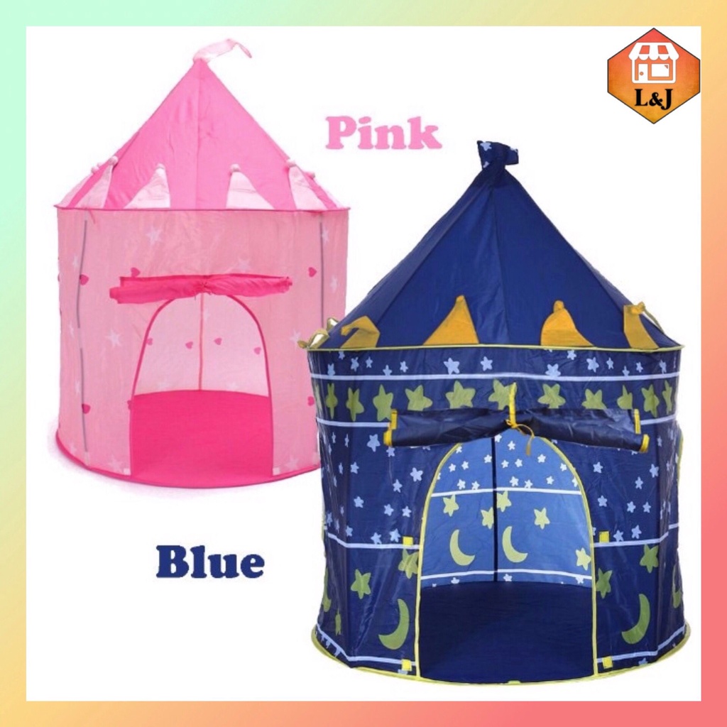 1 UNIT Kids Foldable Castle Tent Toys Kids Playhouse Portable Playhouse ...