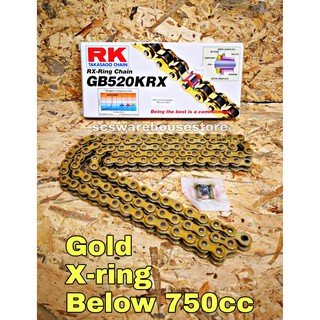 RK Sprocket Set KTM Duke 250 / RC250 520 KRX X-Ring Black /Gold Chain ...