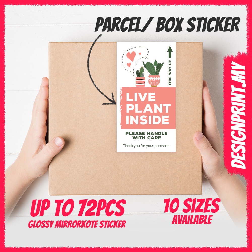 Live Plant Packaging Fragile Sticker | Stiker Pokok Hidup Pembungkusan ...