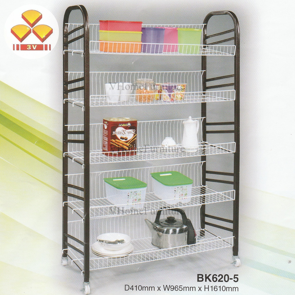 HOT SELLING 3V 5 TIERS BAKERY RACK / DISH RACK/ MULTIPURPOSE RACK ...