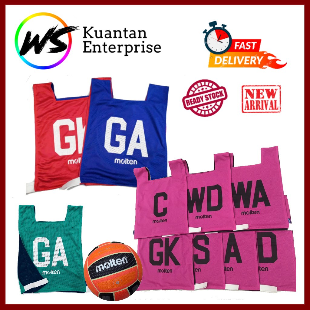 💯【100% Original】🔥Molten Reversible Netball Bib | Bib Bola Jaring BT6086 ...