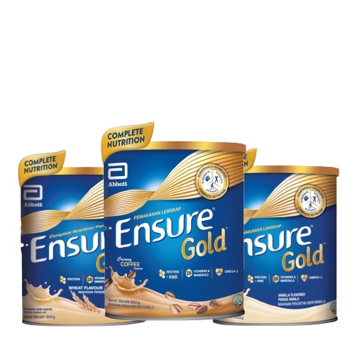 ABBOTT Ensure Gold Milk Powder VANILLA/COFFEE/WHEAT (850g) [FREE UP TO RM40 TNGO RELOAD PIN ...