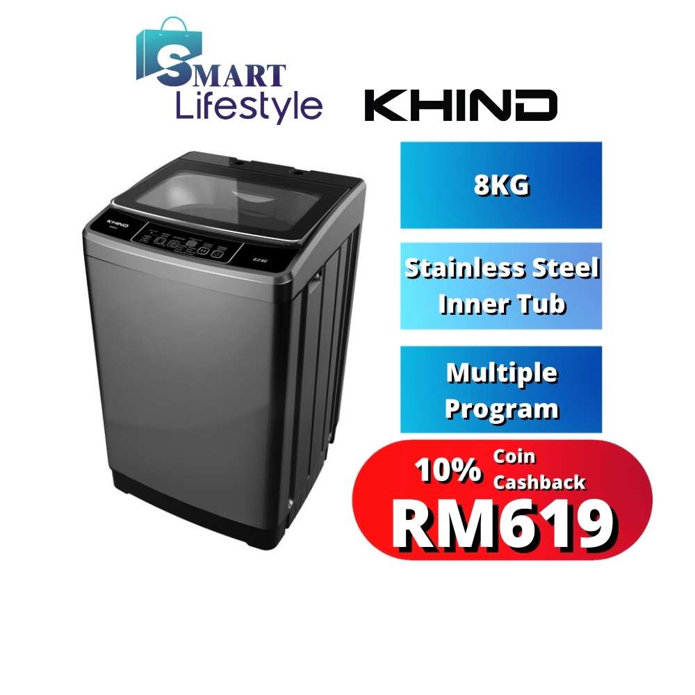Khind Fully Auto Washing Machine WM70A (7KG) WM80A (8KG) WM100A (10KG ...