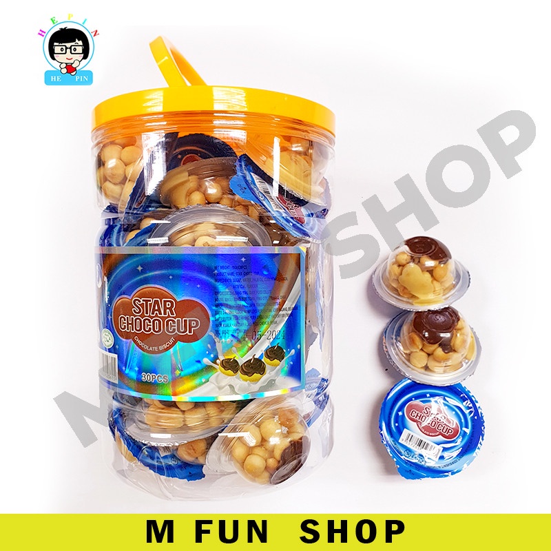 *Ready Stock* 30Pcs Star Choco Big Cup Chocolate Biscuit Individual ...