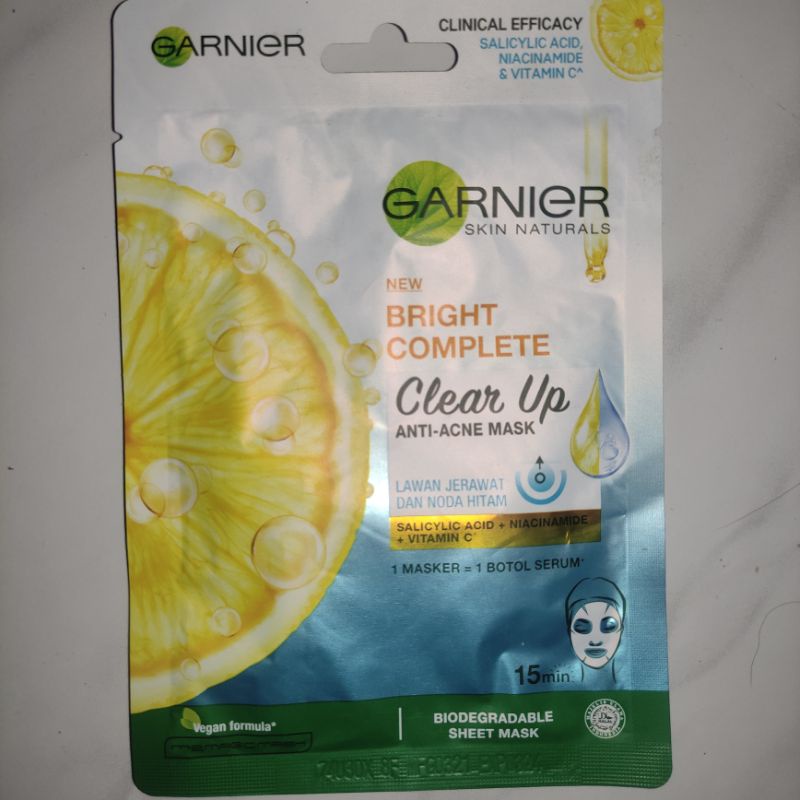 Garnier MASK LIGHT BRIGHT COMPLETE AND GARNIER MASK LIGHT COMPLETE ...