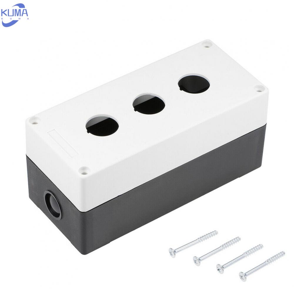 1* -Push Button Switch Control Station Box 22mm 3 Holes Aperture White ...