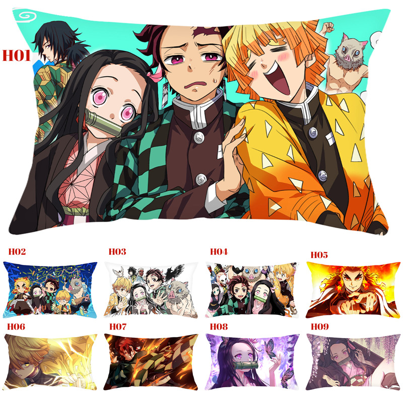 30*50cm Demon Slayer Pillowcase Single-sided Printing Tanjirou Nezuko ...