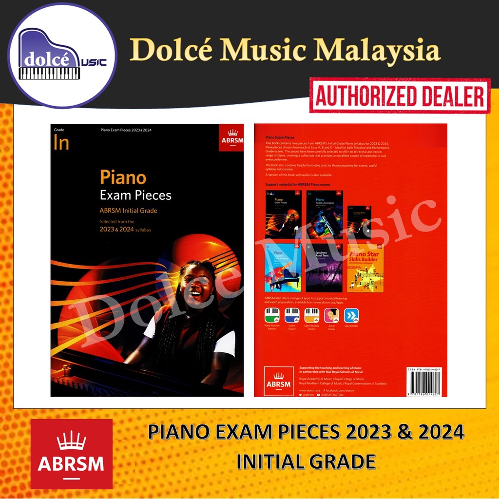 ABRSM - Piano Exam Pieces 2023 & 2024 - Initial Grade | Shopee Malaysia