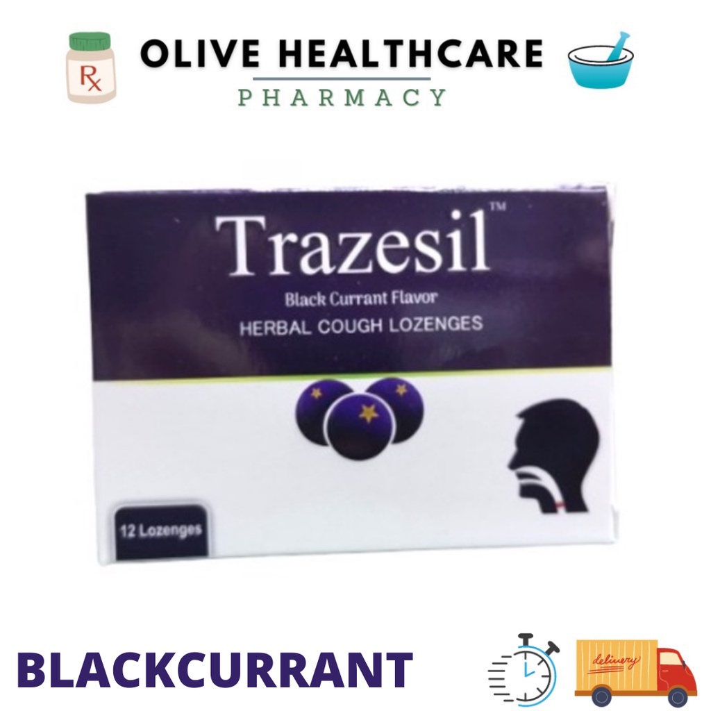 TRAZESIL HERBAL COUGH LOZENGES ORANGE/ BLACKCURRANT/ MINT FLAVOUR ...