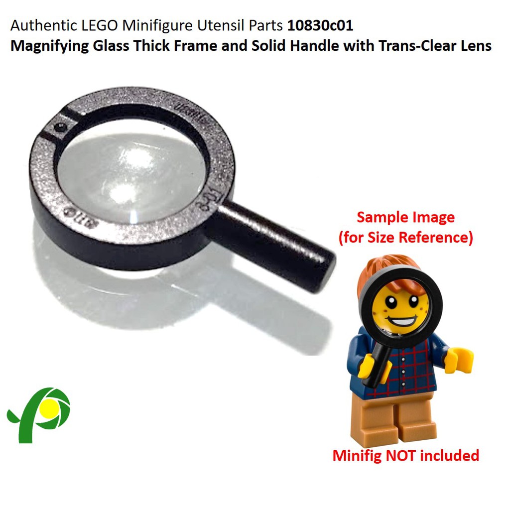 LEGO Minifigure Utensil Parts 10830c01 Magnifying Glass with Trans ...