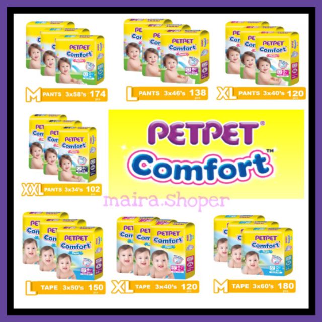 🍊🍊PETPET COMFORT TAPE MEGA & PANTS JUMBO PACK (3PACKS) | Shopee Malaysia